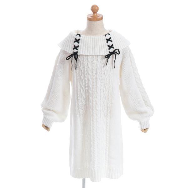 『タイムセール実施中』ZOZO問い合わせ番号:100817620ショップ:axes femme，アクシーズファムブランド:axes femme，アクシーズファム商品名:Ｗリボンニットチュニックワンピースカテゴリ:ワンピース/ドレス>ワ...