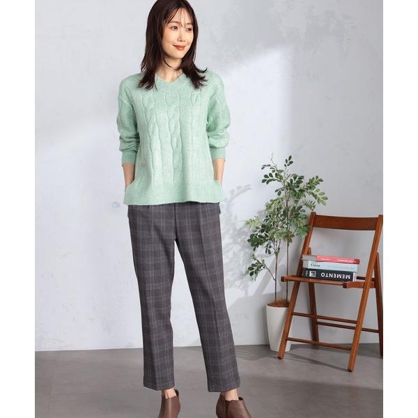 『タイムセール実施中』ZOZO問い合わせ番号:100817786ショップ:GALLORIA，ギャローリアブランド:GALLORIA，ギャローリア商品名:ラメケーブル柄Ｖネックニットカテゴリ:トップス>ニット/セーターブランド品番:60...