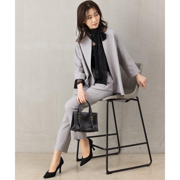 『タイムセール実施中』ZOZO問い合わせ番号:100818016ショップ:ROBE FAMILLE，ローブファミーユブランド:ROBEDECORA，ローブデコラ商品名:【洗えるウールタッチスーツ】Aラインジャケット＆テーパードパンツセットカ...