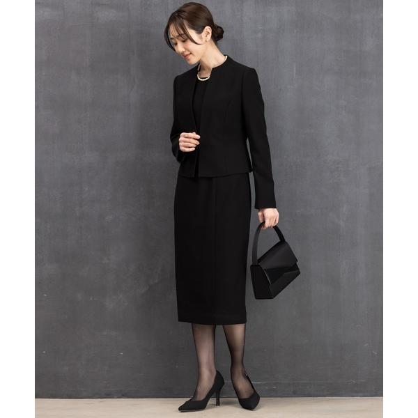 『タイムセール実施中』ZOZO問い合わせ番号:100818072ショップ:ROBE FAMILLE，ローブファミーユブランド:ROBEDECORA，ローブデコラ商品名:【洗える喪服】ノーカラージャケット＆タイトワンピースセットカテゴリ:フォ...