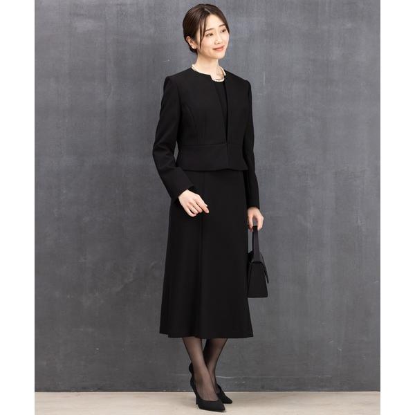 『タイムセール実施中』ZOZO問い合わせ番号:100818073ショップ:ROBE FAMILLE，ローブファミーユブランド:ROBEDECORA，ローブデコラ商品名:【洗える喪服】ノーカラージャケット＆ロングワンピースセットカテゴリ:フォ...