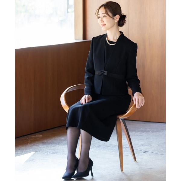 『タイムセール実施中』ZOZO問い合わせ番号:100818074ショップ:ROBE FAMILLE，ローブファミーユブランド:MAISONCOMFY ，メゾンコンフィ商品名:「洗える喪服」ノーカラージャケット＆フレアワンピースセットカテゴリ...