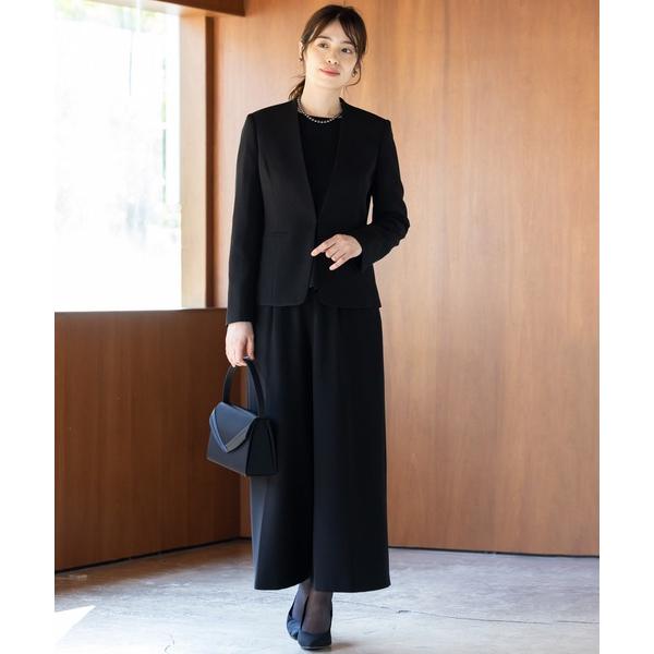 『タイムセール実施中』ZOZO問い合わせ番号:100818076ショップ:ROBE FAMILLE，ローブファミーユブランド:ROBEDECORA，ローブデコラ商品名:【洗える喪服】ノーカラージャケット＆ブラウス＆ワイドパンツセットカテゴリ...