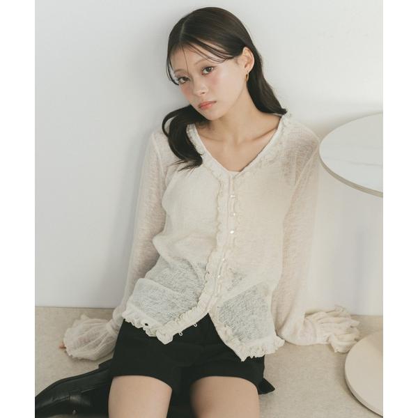 ZOZO問い合わせ番号:100818484ショップ:Auntie Rosa，アンティローザブランド:VANNIE U，ヴァニーユー，Auntie Rosa，アンティローザ商品名:キャンディースリーブフリルシアートップスカテゴリ:トップス&g...