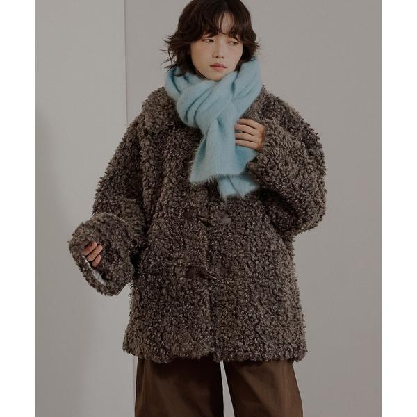 ZOZO問い合わせ番号:100850340ショップ:MUHET，ミュエータブランド:MUHET，ミュエータ商品名:poodle shaggy duffle coat / プードルシャギーダッフルコートカテゴリ:ジャケット/アウター>そ...