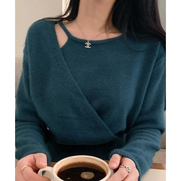 『タイムセール実施中』ZOZO問い合わせ番号:100850497ショップ:ABITOKYO，アビトーキョーブランド:Diosfront，ディオスフロント，ABITOKYO，アビトーキョー商品名:レイヤード風カシュクールニットプルオーバーカテ...