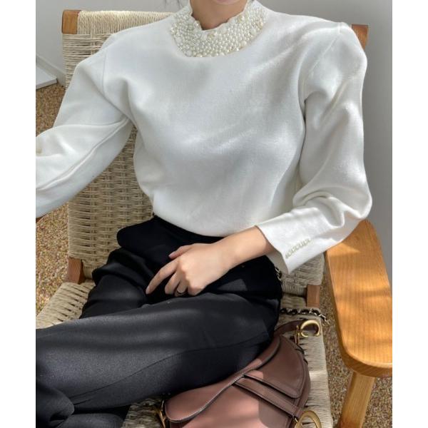 『タイムセール実施中』ZOZO問い合わせ番号:100850520ショップ:ABITOKYO，アビトーキョーブランド:Diosfront，ディオスフロント，ABITOKYO，アビトーキョー商品名:パールデザインニットプルオーバーカテゴリ:トッ...