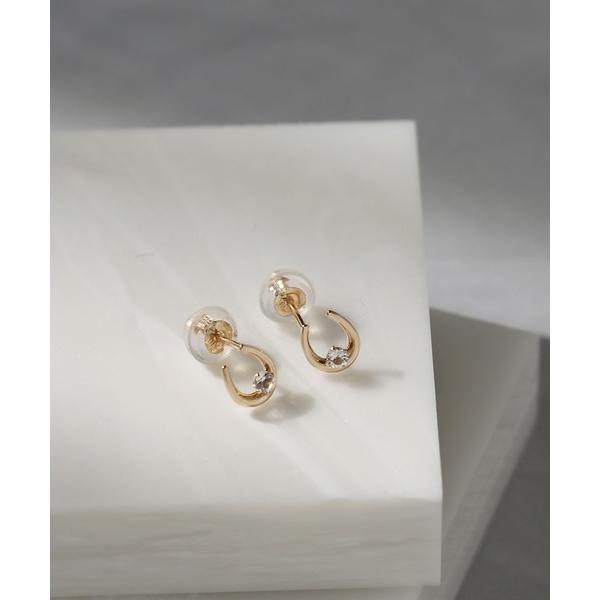 ※このアイテムは返品・交換対象外商品です。ZOZO問い合わせ番号:100850822ショップ:collecala，コレカラブランド:queite，ケイト，colleca la，コレカラ商品名:K10 YG 馬蹄×ストーンピアス［queite...