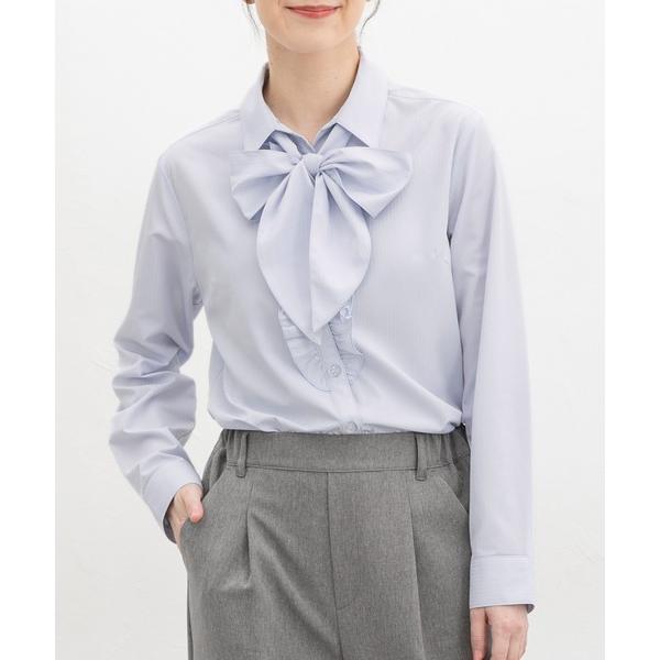 ZOZO問い合わせ番号:100850896ショップ:Honeys，ハニーズブランド:Honeys，ハニーズ，CINEMA CLUB，シネマクラブ商品名:【らくらくアイロン】ボウタイ付フリルシャツカテゴリ:トップス>シャツ/ブラウスブラ...