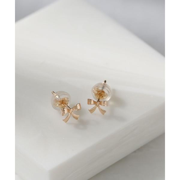 ※このアイテムは返品・交換対象外商品です。ZOZO問い合わせ番号:100850974ショップ:collecala，コレカラブランド:queite，ケイト，colleca la，コレカラ商品名:K10 YG ミニリボンピアス［queite］カ...