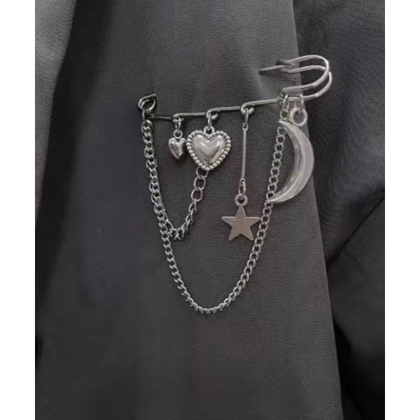 『タイムセール実施中』ZOZO問い合わせ番号:100851142ショップ:TONE，トーンブランド:TONE SELECT GOODS，トーンセレクトグッズ商品名:【urge select】Y2K クロスチャーム ゴシック チェーンブローチ...