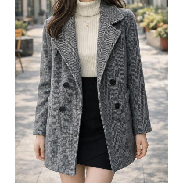 『タイムセール実施中』ZOZO問い合わせ番号:100852196ショップ:Amulet，アミュレットブランド:Amulet，アミュレット商品名:クラシカルな風合いで洗練された印象に！ ミドル丈ヘリンボーン柄チェスターコートカテゴリ:ジャケッ...