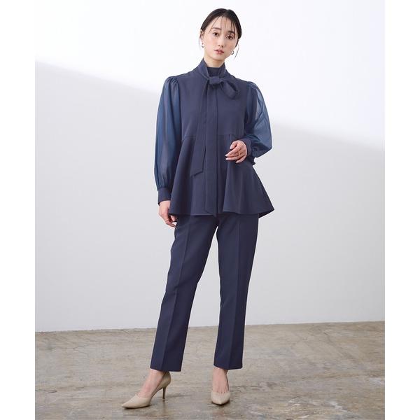 『タイムセール実施中』ZOZO問い合わせ番号:100852443ショップ:ur's，ユアーズブランド:ur's，ユアーズ商品名:シアースリーブペプラムトップス×パンツ/セットアップカテゴリ:ジャケット/アウター>セットアップブランド品...