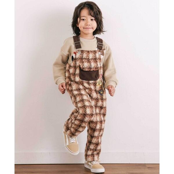 『タイムセール実施中』ZOZO問い合わせ番号:100894011ショップ:BEBE ONLINE STORE，ベベ オンラインストアブランド:SLAP SLIP，スラップスリップ商品名:フロントポケットもこもこボアサロペット(80~110c...