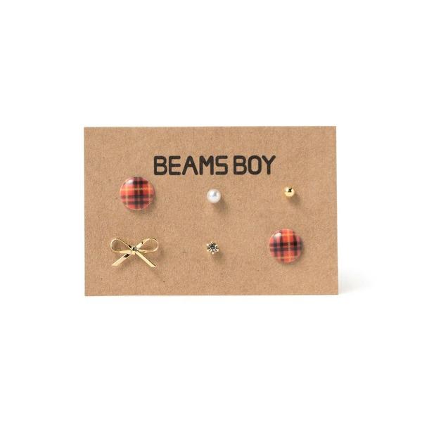 ※このアイテムは返品・交換対象外商品です。ZOZO問い合わせ番号:100894346ショップ:BEAMS WOMEN，ビームスウィメンブランド:BEAMS BOY，ビームスボーイ商品名:チェック プチ ピアス 6SETカテゴリ:アクセサリー...