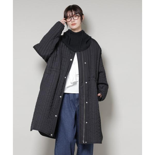 ZOZO問い合わせ番号:100895787ショップ:NANO universe，ナノユニバースブランド:NANO universe，ナノユニバース商品名:撥水加工 中綿キルティングウエストドロストノーカラーコートカテゴリ:ジャケット/アウタ...