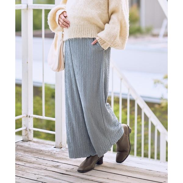 『タイムセール実施中』ZOZO問い合わせ番号:100896455ショップ:cross marche，クロスマルシェブランド:Rosemadame，ローズマダム商品名:ストライプジャガードワイドパンツ（マタニティ〜産後）妊婦服 産前・産後対応...