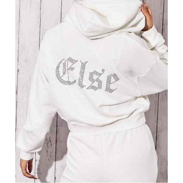 『セール実施中』ZOZO問い合わせ番号:100897218ショップ:DIAVEL，ディアベルブランド:GORGE，ゴージ，DIAVEL，ディアベル商品名:《ビジューElseロゴ×ショート丈》裏起毛ジップパーカー 秋冬◎カテゴリ:トップス&g...