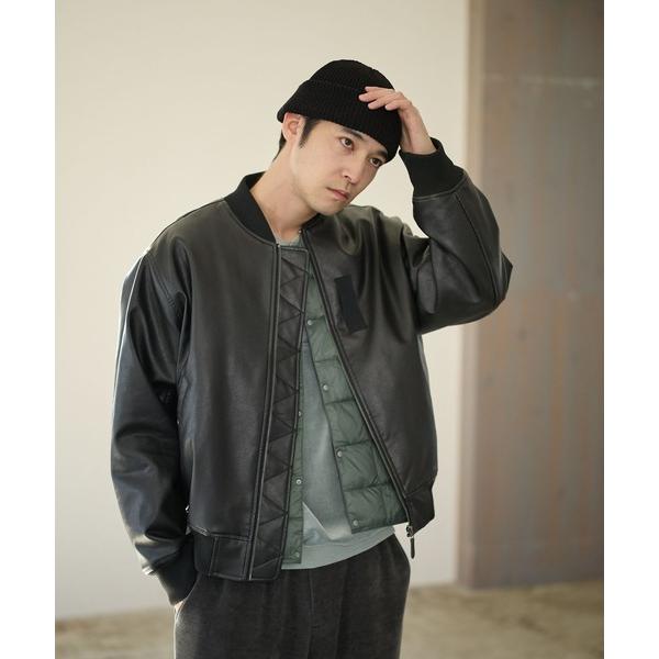 ZOZO問い合わせ番号:100897231ショップ:BAYFLOW，ベイフローブランド:BAYFLOW，ベイフロー商品名:ヴィンテージライクPUレザー中綿ジャケットカテゴリ:ジャケット/アウター>ブルゾンブランド品番:632328素材...
