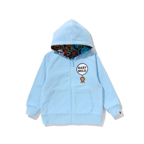 ZOZO問い合わせ番号:100897836ショップ:A BATHING APE，ア ベイシング エイプブランド:A BATHING APE，アベイシングエイプ商品名:BABY MILO PATTERN REVERSIBLE ZIP HOOD...
