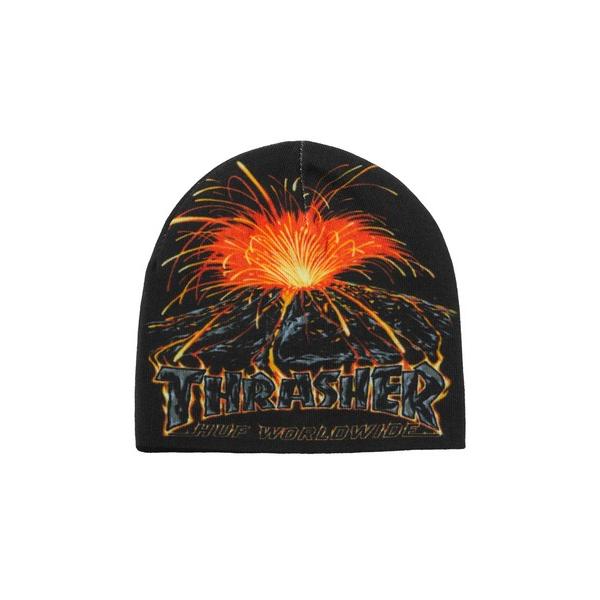 ZOZO問い合わせ番号:100916291ショップ:HUF，ハフブランド:HUF，ハフ商品名:HUF X THRASHER MELTDOWN REVERSIBLE BEANIEカテゴリ:帽子>ニットキャップ/ビーニーブランド品番:25...