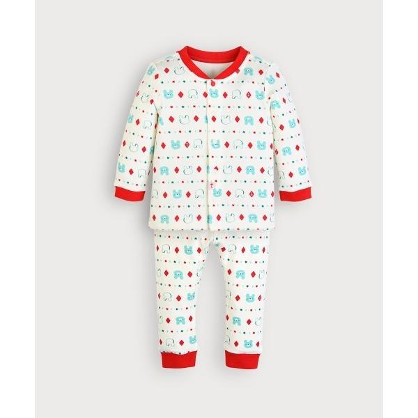 『セール実施中』ZOZO問い合わせ番号:100929798ショップ:moimoln，モイモルンブランド:moimoln，モイモルン商品名:【セットアップ】ホリデーミニベア長袖トップス＆パンツカテゴリ:ルームウェア>ルームウェア/パジャ...