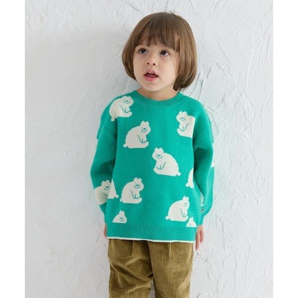 『セール実施中』ZOZO問い合わせ番号:100929802ショップ:moimoln，モイモルンブランド:moimoln，モイモルン商品名:ビックベア総柄長袖ニットセーターカテゴリ:トップス>ニット/セーターブランド品番:M254SWB...