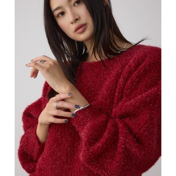 『セール実施中』ZOZO問い合わせ番号:100929935ショップ:AZUL BY MOUSSY，アズールバイマウジーブランド:AZUL BY MOUSSY，アズールバイマウジー商品名:ラメシャギーニットトップスカテゴリ:トップス>ニ...