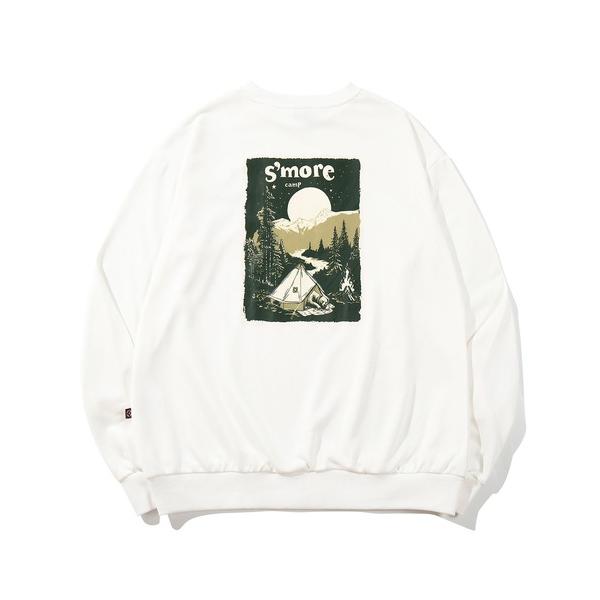 ZOZO問い合わせ番号:100931039ショップ:aimoha，アイモハブランド:S'more，スモア商品名:Solo Camping Bear S/S pt.Sweat ソロキャンプの熊プリントスウェットカテゴリ:トップス>スウェ...