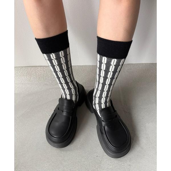 ※このアイテムは返品・交換対象外商品です。ZOZO問い合わせ番号:100934717ショップ:chuclla，チュクラブランド:SANSeLF，サンセルフ商品名:【SANSeLF】 チェーンパターンリブソックス saa25a201カテゴリ:...