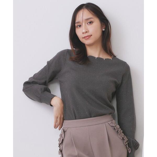 『タイムセール実施中』ZOZO問い合わせ番号:100935071ショップ:index，インデックスブランド:index，インデックス商品名:ラメスカラップビジューデザインニット【洗濯機OK】《6col/S〜LL》カテゴリ:トップス>ニ...