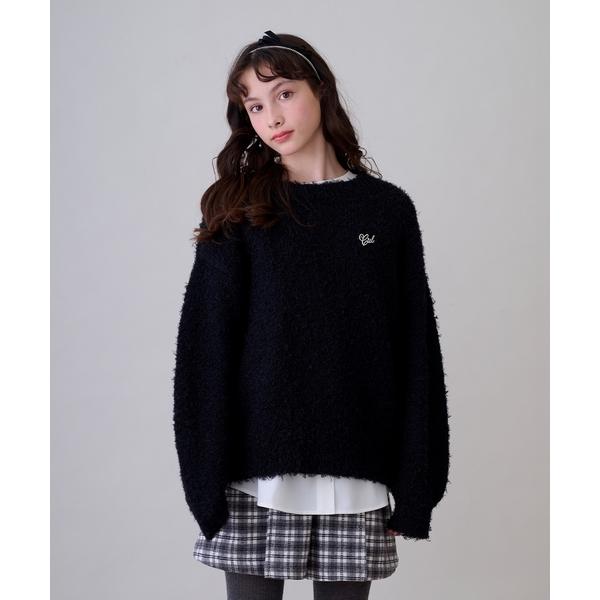 ZOZO問い合わせ番号:100974635ショップ:NARUMIYA ONLINE，ナルミヤ オンラインブランド:pom ponette junior，ポンポネットジュニア商品名:ブークレーニット×チュニックトップスカテゴリ:トップス&gt...