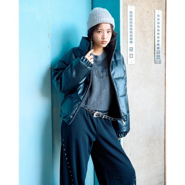 『セール実施中』ZOZO問い合わせ番号:100974641ショップ:NARUMIYA ONLINE，ナルミヤ オンラインブランド:LOVETOXIC，ラブトキシック商品名:合皮パフィブルゾンカテゴリ:ジャケット/アウター>ブルゾンブラ...