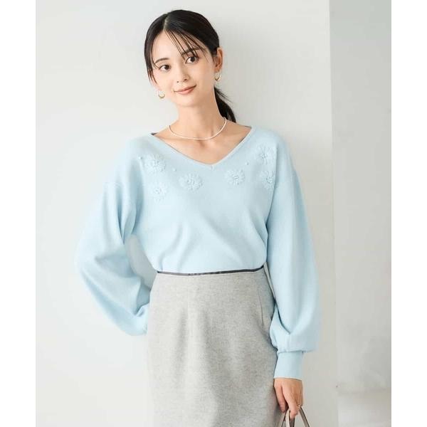 『セール実施中』ZOZO問い合わせ番号:100974921ショップ:a.v.v，アー・ヴェ・ヴェブランド:a.v.v，アーヴェヴェ商品名:フラワー刺繍ニットプルオーバーカテゴリ:トップス>ニット/セーターブランド品番:K2FBD-27...