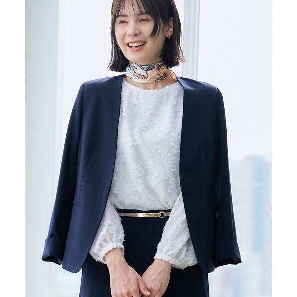 ZOZO問い合わせ番号:100977240ショップ:INDIVI，インディヴィブランド:INDIVI，インディヴィ商品名:【通勤スーツ／洗える】ストレッチカラーレスジャケットカテゴリ:フォーマルスーツ/小物>スーツジャケットブランド品...