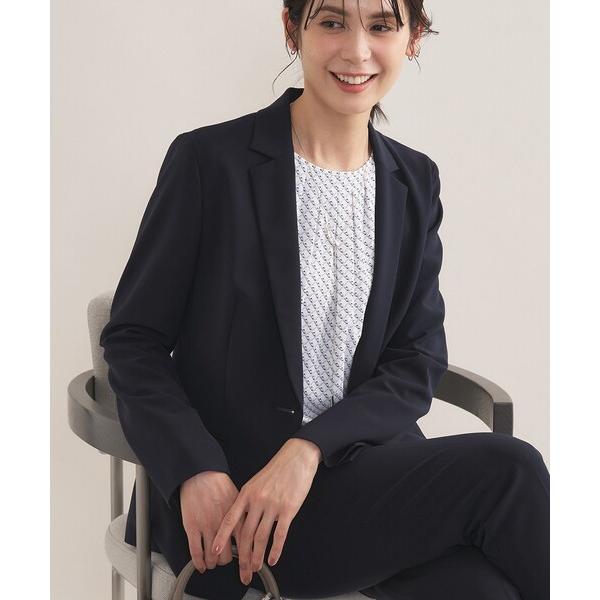 ZOZO問い合わせ番号:100977241ショップ:INDIVI，インディヴィブランド:INDIVI，インディヴィ商品名:【通勤スーツ／洗える】ストレッチテーラードカラージャケットカテゴリ:フォーマルスーツ/小物>スーツジャケットブラ...