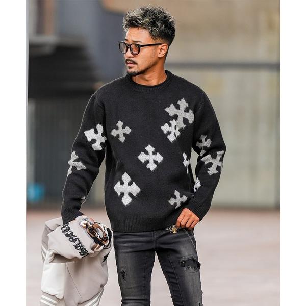 ZOZO問い合わせ番号:100977725ショップ:adamsJUGGLER，アダムスジャグラーブランド:adamsJUGGLER，アダムスジャグラー商品名:RTEGクロスニットカテゴリ:トップス>ニット/セーターブランド品番:230...