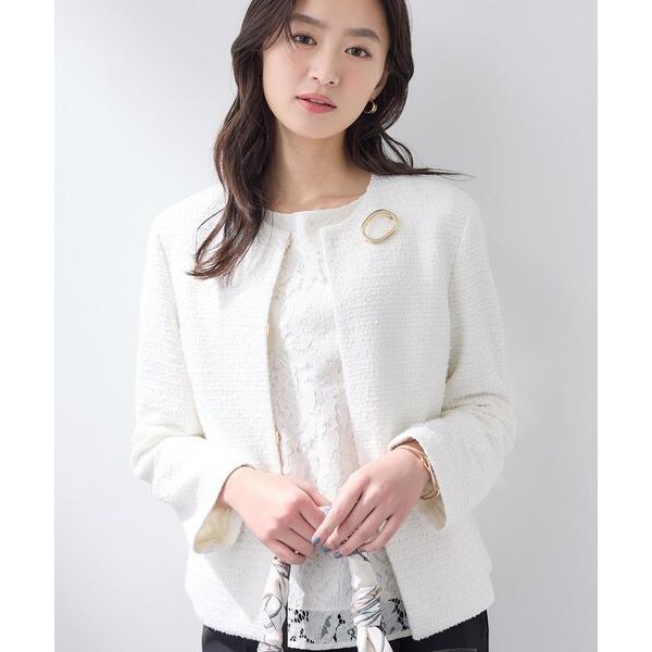 『タイムセール実施中』ZOZO問い合わせ番号:100977897ショップ:INDIVI，インディヴィブランド:INDIVI，インディヴィ商品名:【セレモニー／洗える】ミックスツイードライトジャケットカテゴリ:ジャケット/アウター>ノー...