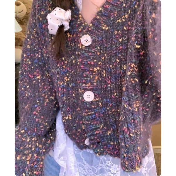 ZOZO問い合わせ番号:100978938ショップ:Bonjour Sagan，ボンジュールサガンブランド:I.O.E，アイオイ商品名:【韓国トレンド】フェアリーミックスカラーカーディガンカテゴリ:トップス>カーディガン/ボレロブラン...