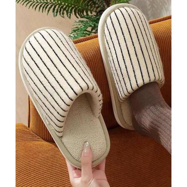 『タイムセール実施中』ZOZO問い合わせ番号:100979089ショップ:TeddyShop，テディショップブランド:DAY CLOSET，デイ クローゼット商品名:【男女兼用/滑り止め付き/起毛/軽量】あったかボア仕様。ストライプ柄×ナチ...