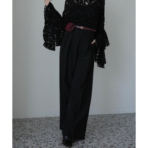 『タイムセール実施中』ZOZO問い合わせ番号:100979242ショップ:anuans，アニュアンスブランド:anuans，アニュアンス商品名:ミッドウェイトツータックワイドパンツカテゴリ:パンツ>スラックスブランド品番:152552...