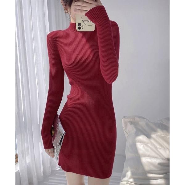 『タイムセール実施中』ZOZO問い合わせ番号:100979408ショップ:Ada.，エイダブランド:Miniministore，ミニミニストア商品名:ニットワンピース 長袖 タイトワンピースカテゴリ:ワンピース/ドレス>ワンピースブラ...