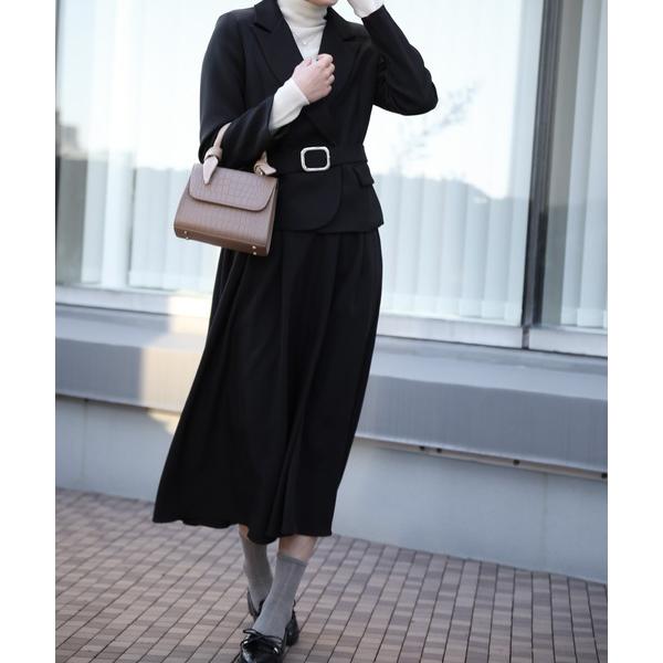 ZOZO問い合わせ番号:100979872ショップ:aimoha，アイモハブランド:aimoha，アイモハ商品名:aimoha　ウエストベルトテーラードジャケット＋フレアスカートセットアップカテゴリ:ジャケット/アウター>セットアップ...