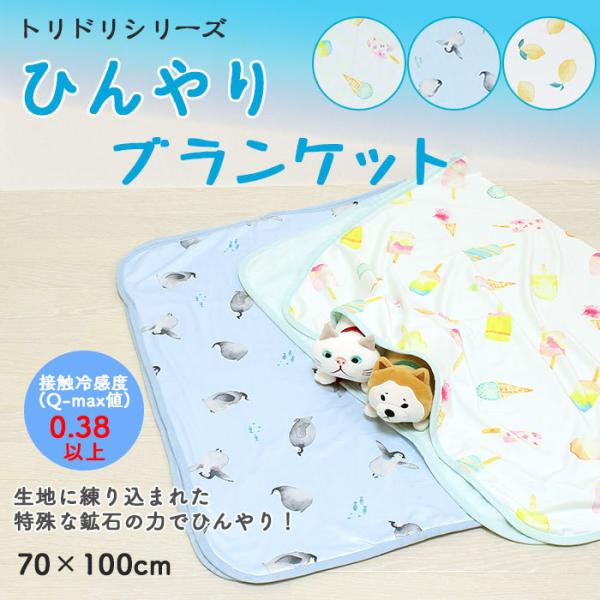 toridotiシリーズのひんやりブランケット水彩タッチのデジタルプリント仕様。Q−max0.38以上の冷感ブランケットは真夏のお昼寝にもおススメです。さらっとした肌触りで、湿度の高いジメジメした日にも活躍してくれます。薄手で車内に１枚ある...