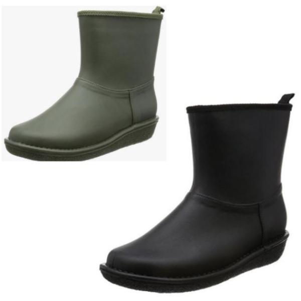 小雨や梅雨時に。丁度良い丈の日本製ショートレインシューズ。アッパーとソールは経年劣化の少ない塩化ビニールで一体成形されているので耐久性は抜群。■商品名：チャーミング712■色：ブラック　モスグリーン■サイズ：S(22〜22.5cm)/M(2...