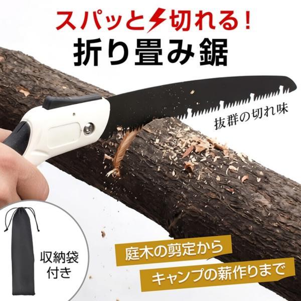 ■　生木もサクサク切れる三面鋸歯構造■　おがくずが詰まりにくくスムーズに切断■　握りやすい曲線ハンドルで疲れにくい■　強力ロックで刃をしっかり固定しブレを防ぐ■　刃を収納する折り畳み式で携帯や保管も安心【商品内容】：折り畳み鋸【サイズ】：1...