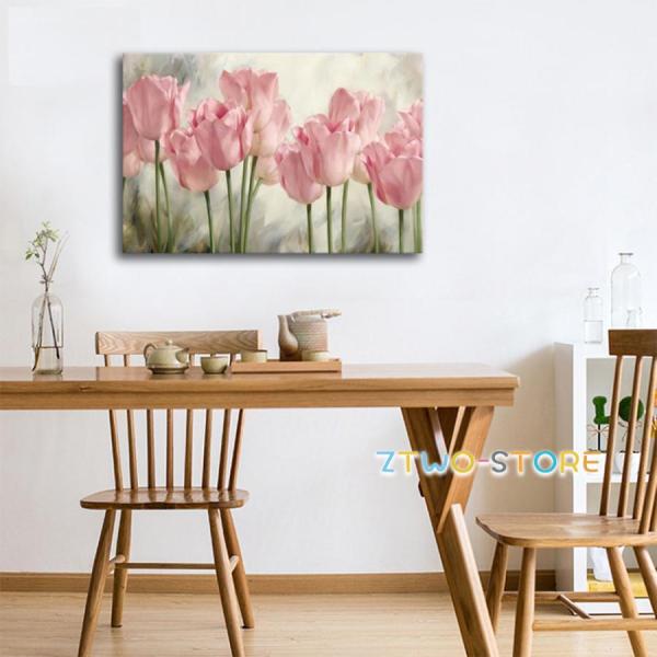 爆買絵画 インテリア 絵　アートフレーム　植物 花　ハナ　チューリップ 40×60cm　現代絵画　壁掛け 壁絵　おしゃれ　インテリアアート　玄関 リビング  アートパネル リビング プレゼント モダン アートフレーム おしゃれ 飾る