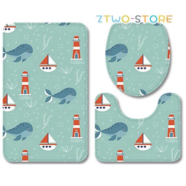 爆買■ 品名：トイレマット3点セット■ 素材：ポリエステル  ■ タイプ：全15タイプ■ サイズ：SIZE1-SIZE4■ 産地：中国検索ワード：トイレマット 乾度良好　おしゃれ 北欧 洗える 滑り止め 選べるデザイン 厚手 かわいい 滑り...