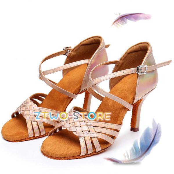 爆買[ セット内容 ]ダンスシューズ「記載のないアクセサリー、小物等は付けません」[ カラー ]シルバー/ブラック/ブラウン[ 素材 ]PUソール：室内用底　皮革製（ダンシング/カーペット/木の板の地面）[ サイズ ](cm)22.0/22...