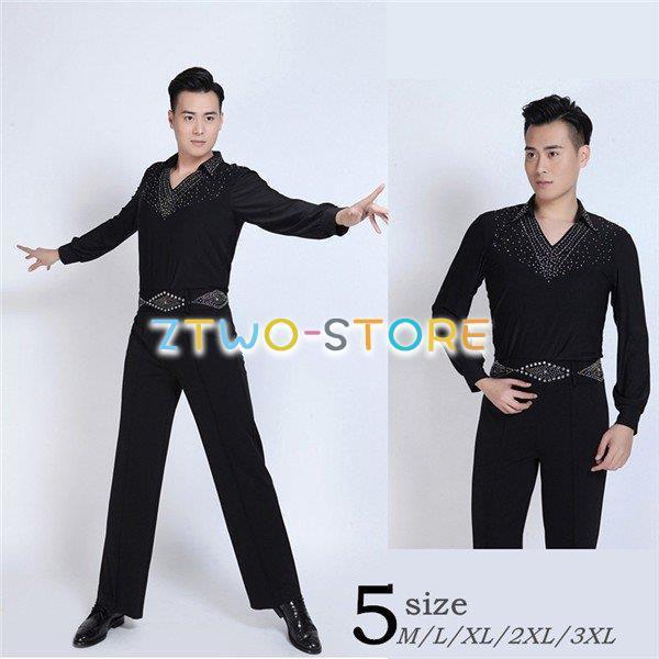 爆買[ 商品名 ]【サイズ有M/L/XL/2XL/3XL】メンズ ラテンダンス用シャツ 男性用 ダンス衣装　上着 ダンスウェア 練習着 ワルツ チャチャチャ ルンバ カウボーイ ラテン ラテンダンスシャツ ステージ 衣装 カウボーイダンス ...